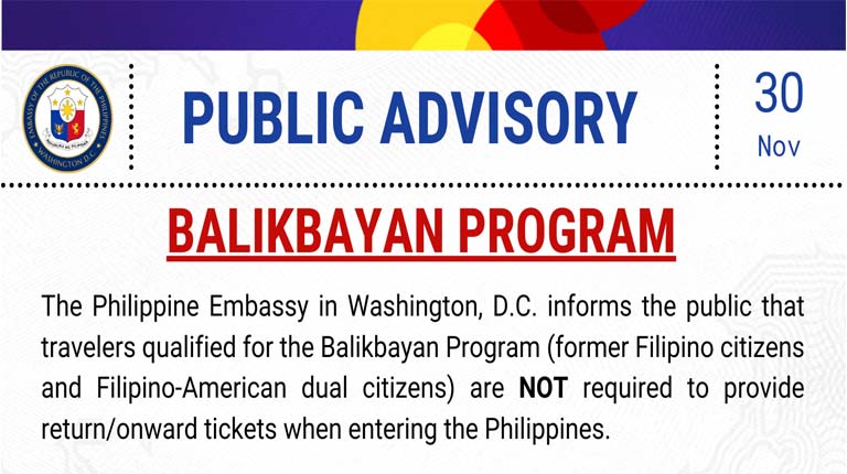 Public Advisory: BALIKBAYAN PROGRAM | myTFC