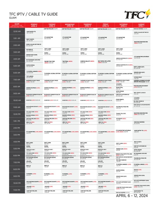 IPTV/Cable TV Guide | myTFC