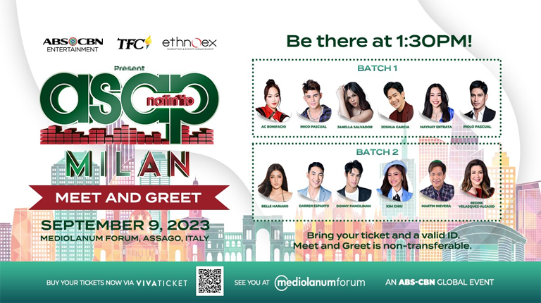ASAP Natin 'To in Milan Announces VIP Meet and Greet on September 9 for ...
