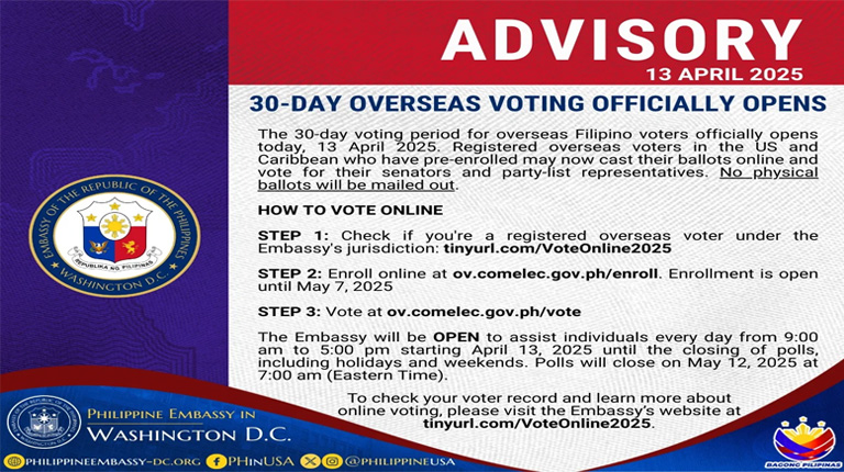 30-DAY OVERSEAS VOTING OFFICIALLY OPENS | myTFC